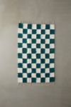 Checkerboard Green 3x5 Rug | Urban Outfitters UK