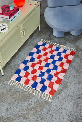 Checkerboard Shag 2x3 Rug | Urban Outfitters UK
