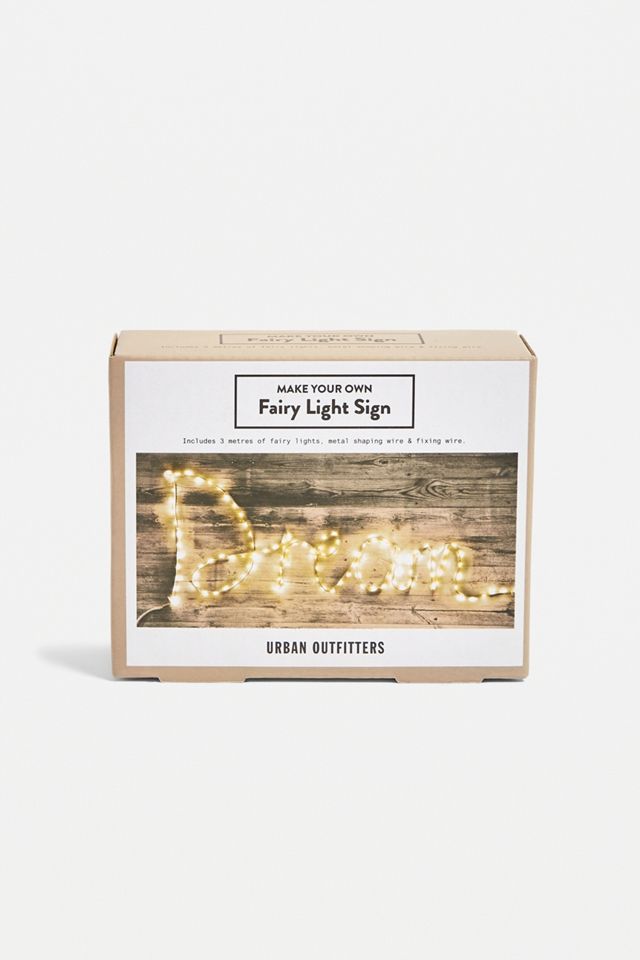 Make Your Own White Fairy Light Sign | Urban Outfitters UK
