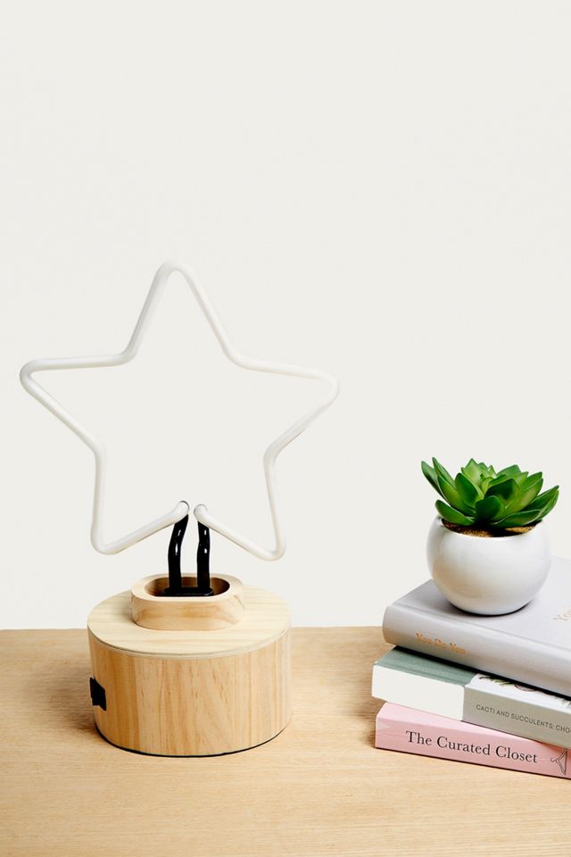 Gingersnap Pink Neon Star Table Light | Urban Outfitters FR