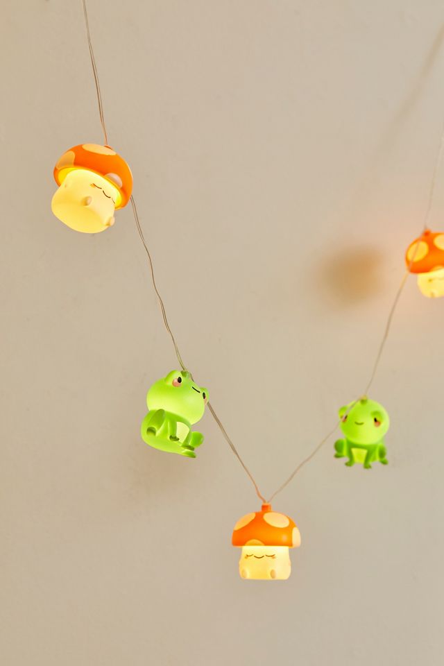 Smoko Frog & Mushroom String Lights | Urban Outfitters UK