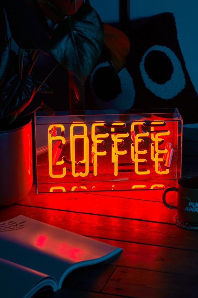 Neon Coffee Box Light | Urban Outfitters UK