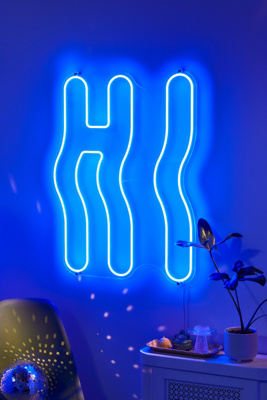 Wavy Hi Neon Sign | Urban Outfitters UK