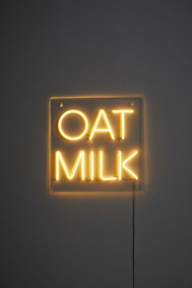 Oat Milk Neon Light Sign | Urban Outfitters UK