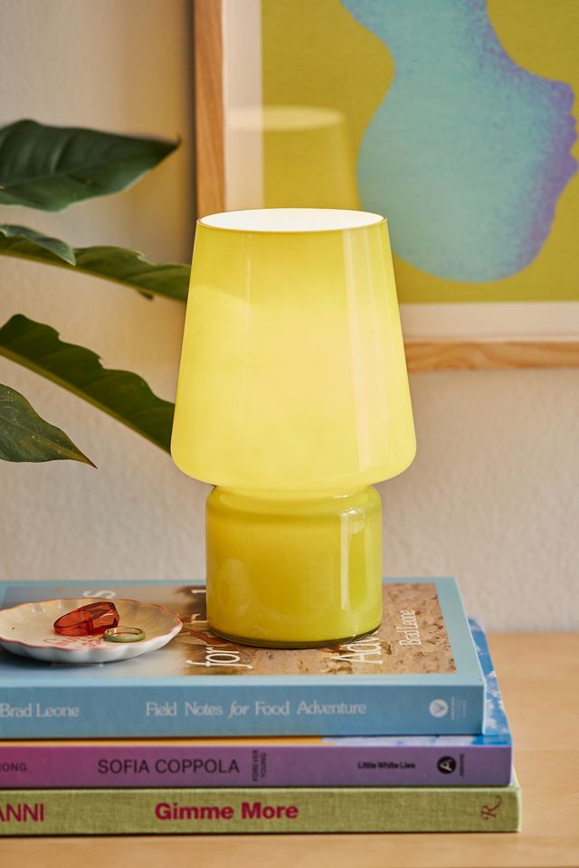 Chartreuse Little Glass Table Lamp | Urban Outfitters UK