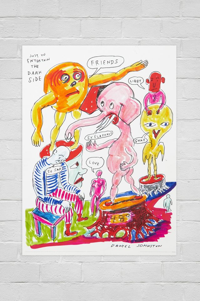 Entertain The Dark Side Daniel Johnston UO Exclusive 30x40 Print ...