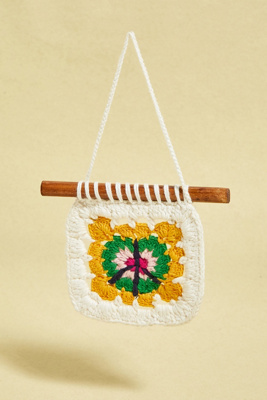 Mini Peace Sign Knitted Wall Hanging | Urban Outfitters UK