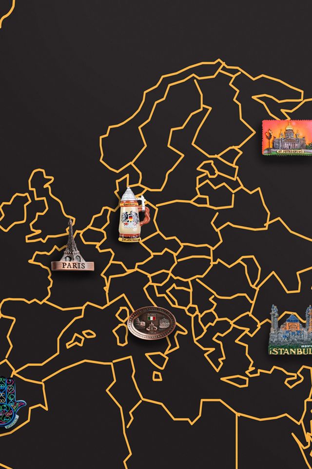 Magnet Collector World Map | Urban Outfitters UK