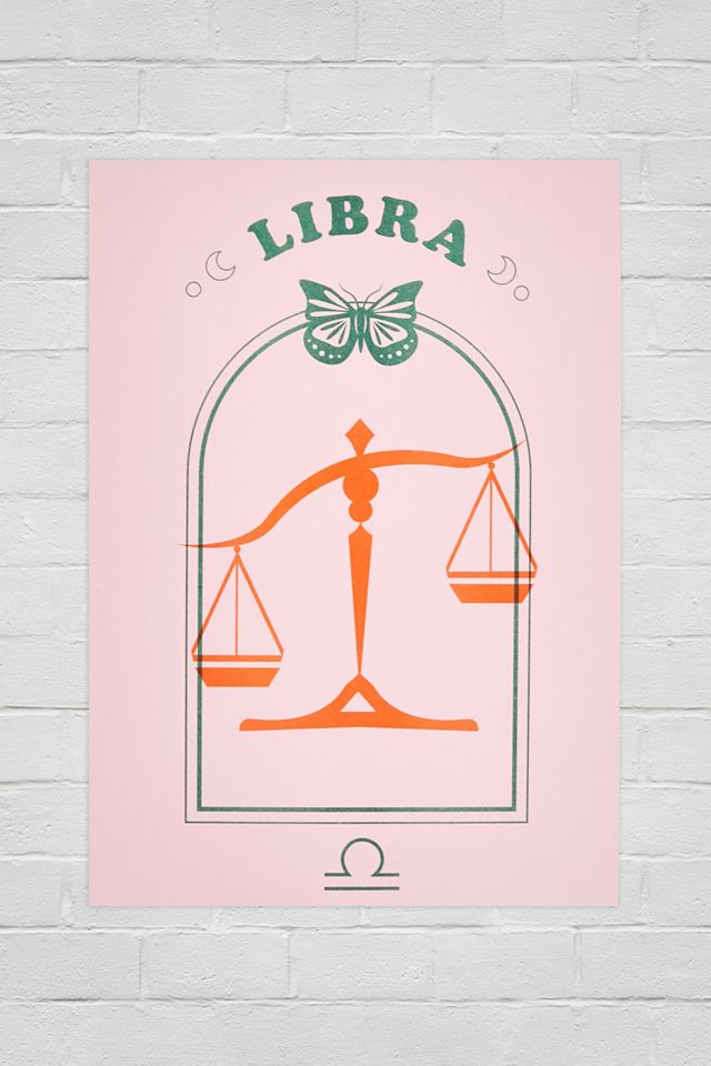 Libra A4 Zodiac Poster | Urban Outfitters UK