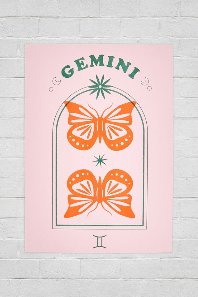 Gemini A4 Zodiac Poster | Urban Outfitters UK