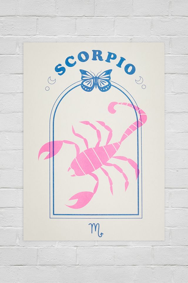 Scorpio A4 Zodiac Poster | Urban Outfitters UK