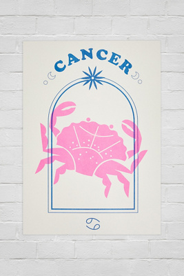 Cancer A4 Zodiac Poster | Urban Outfitters UK