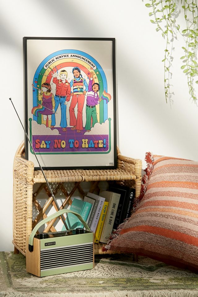 Steven Rhodes Say No To Hate Wall Art Print | Urban Outfitters UK