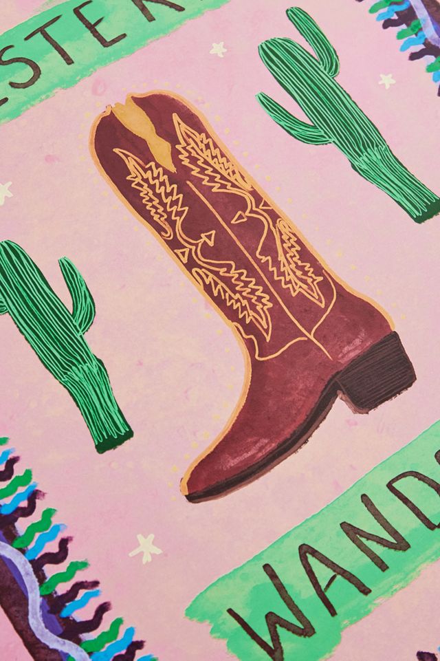 Illustrated By Weezy Western Wanderer 30x40 Wall Art Print | Urban ...