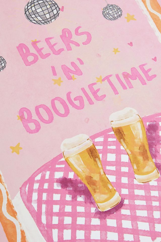 Illustrated By Weezy Beers 'N Boogie Time 30x40 Wall Art Print | Urban ...