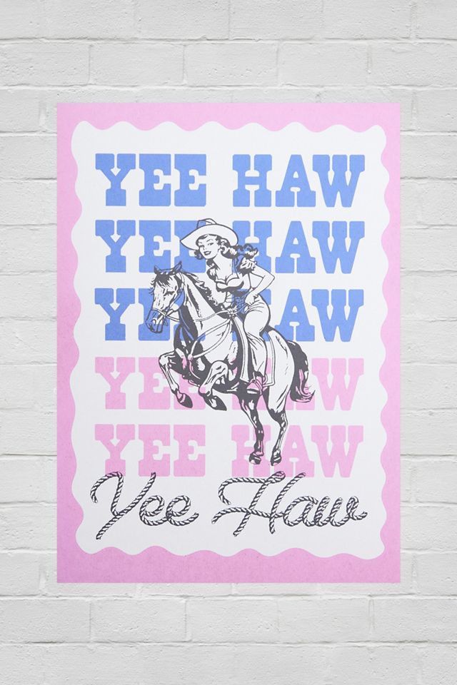 Lune Club Yee Haw 30x40 Wall Art Print | Urban Outfitters UK