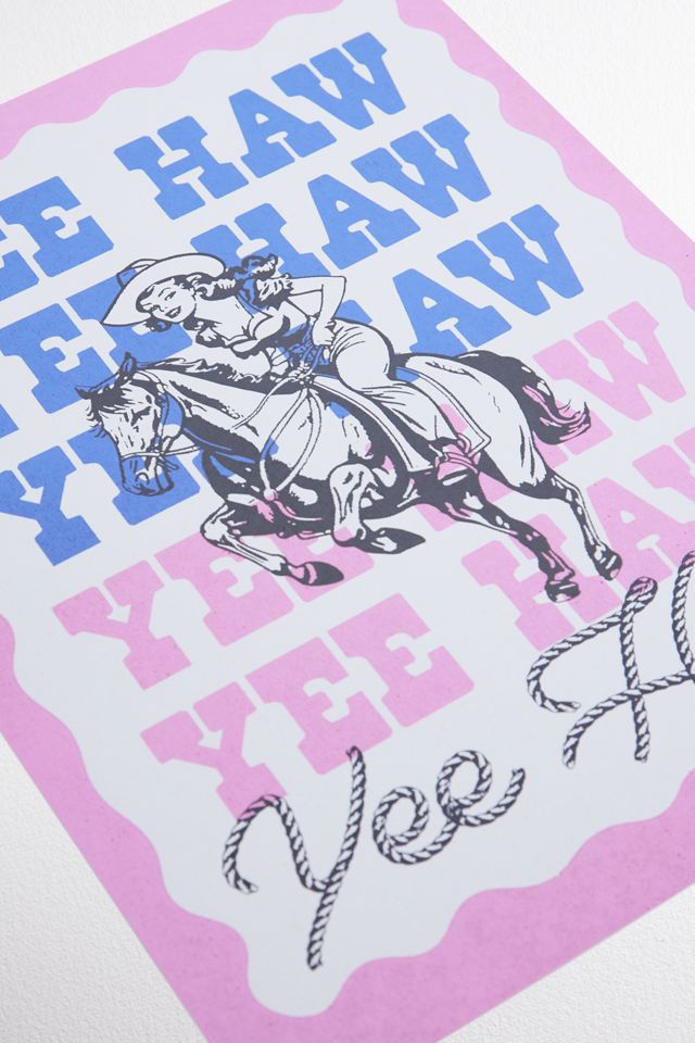 Lune Club Yee Haw 30x40 Wall Art Print | Urban Outfitters UK