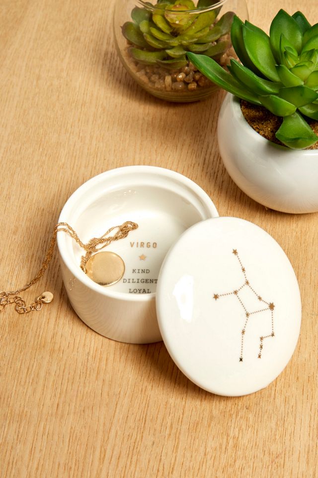 Virgo White Trinket Box | Urban Outfitters UK