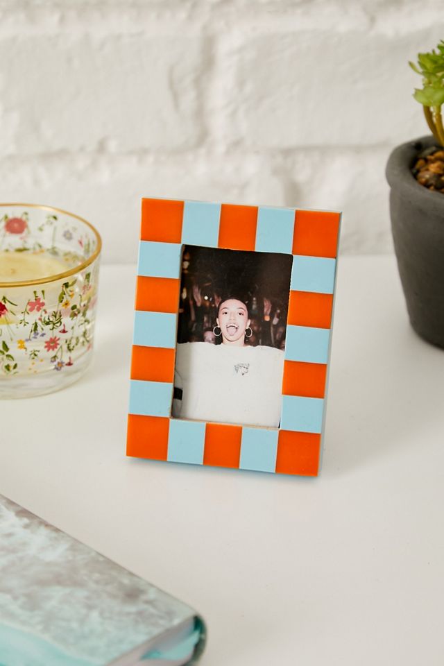 KLEVERING Orange Checkerboard Frame | Urban Outfitters UK