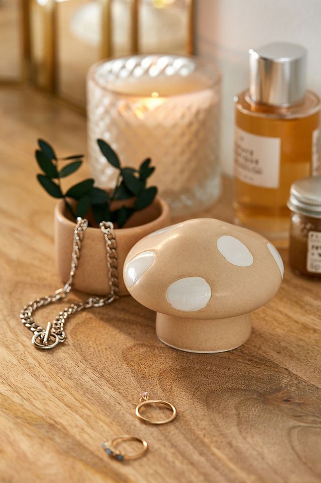 Sand Spotty Mushroom Stash Box | Urban Outfitters UK
