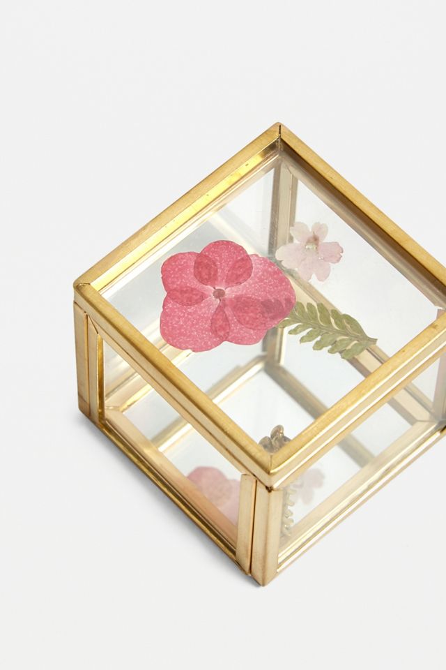 Mini Pressed Flower Jewellery Box | Urban Outfitters UK