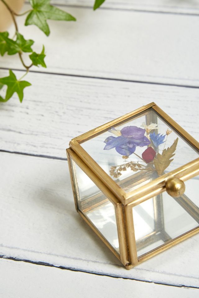 Pressed Flower Mini Jewellery Box | Urban Outfitters UK