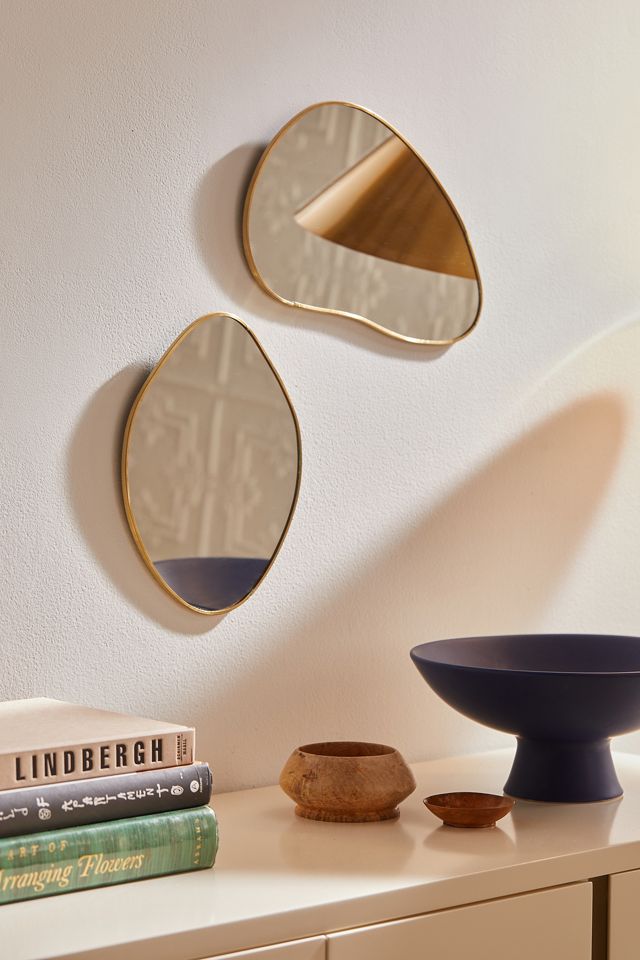 Organic Wide Shaped Wall Mirror | Urban Outfitters UK