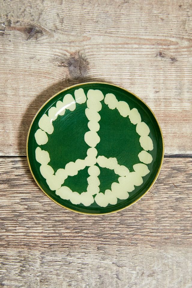 Green Peace Sign Trinket Tray | Urban Outfitters UK