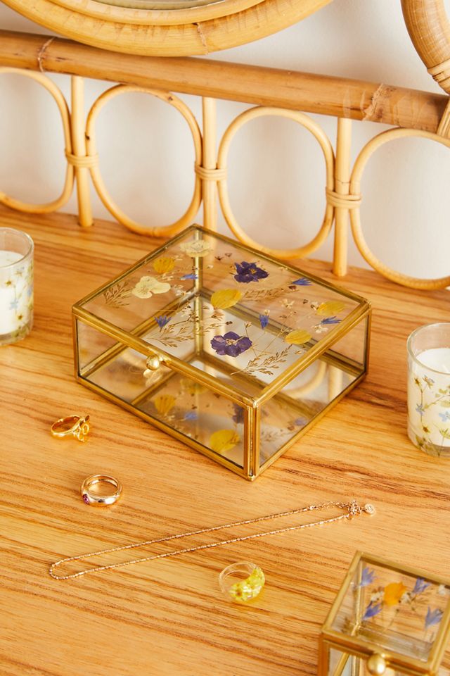 Large Pressed Flowers Jewellery Box | Urban Outfitters UK
