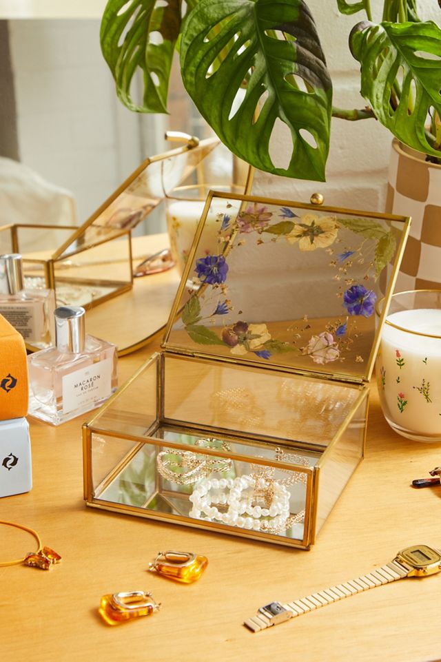 Pressed Flower Jewellery Box | Urban Outfitters UK