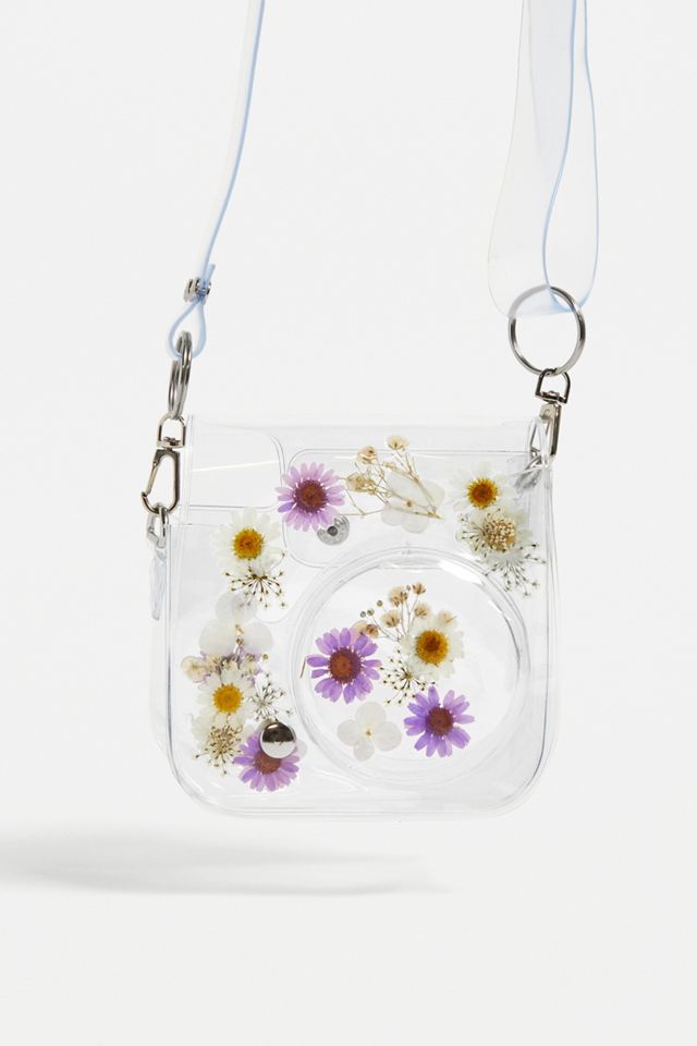 Lilac Pressed Flower Instax Mini Camera Bag | Urban Outfitters UK