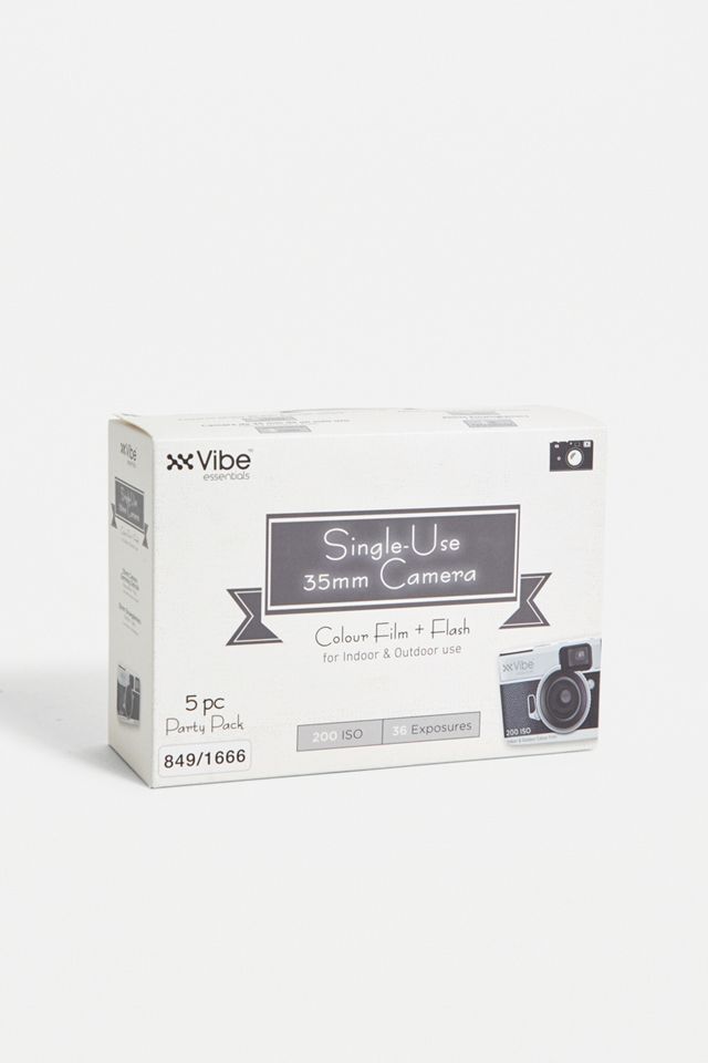Vibe Single Use Disposable Camera 5-Pack | Urban Outfitters UK