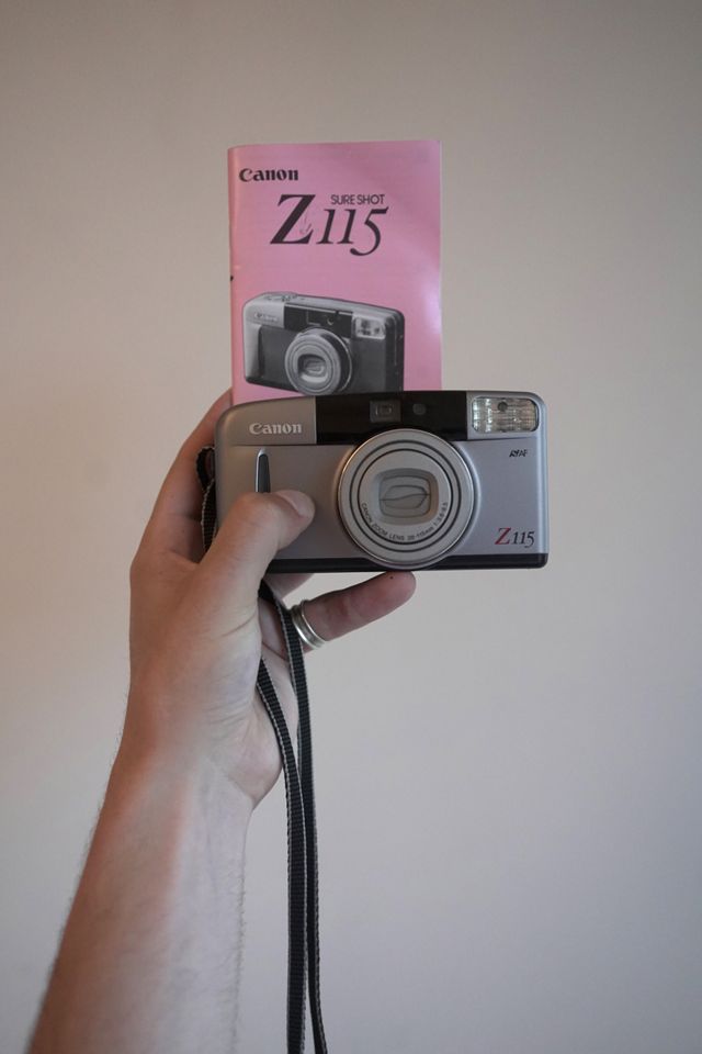 Vintage Canon Silver Z115 Camera With Case | Urban Outfitters UK