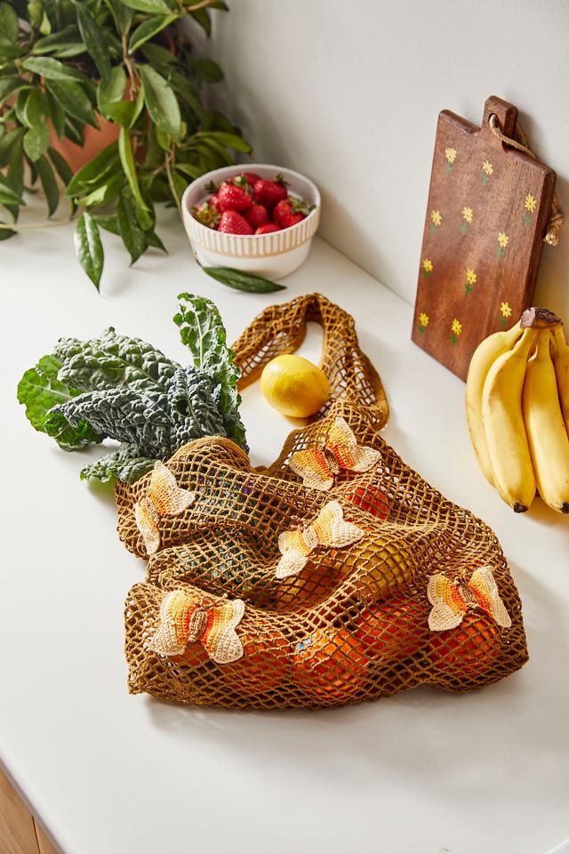 Woven Butterfly Market Bag | Urban Outfitters UK