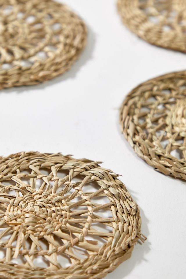 Seagrass Coasters 4-Pack | Urban Outfitters UK