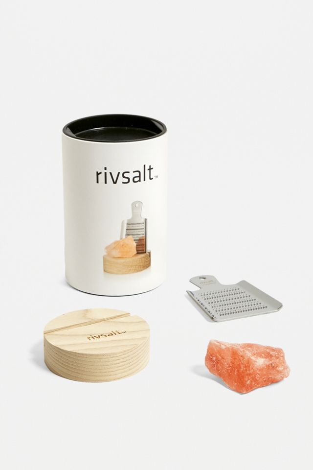 RIVSALT Natural Himalayan Pink Salt Rock and Grater Set | Urban ...