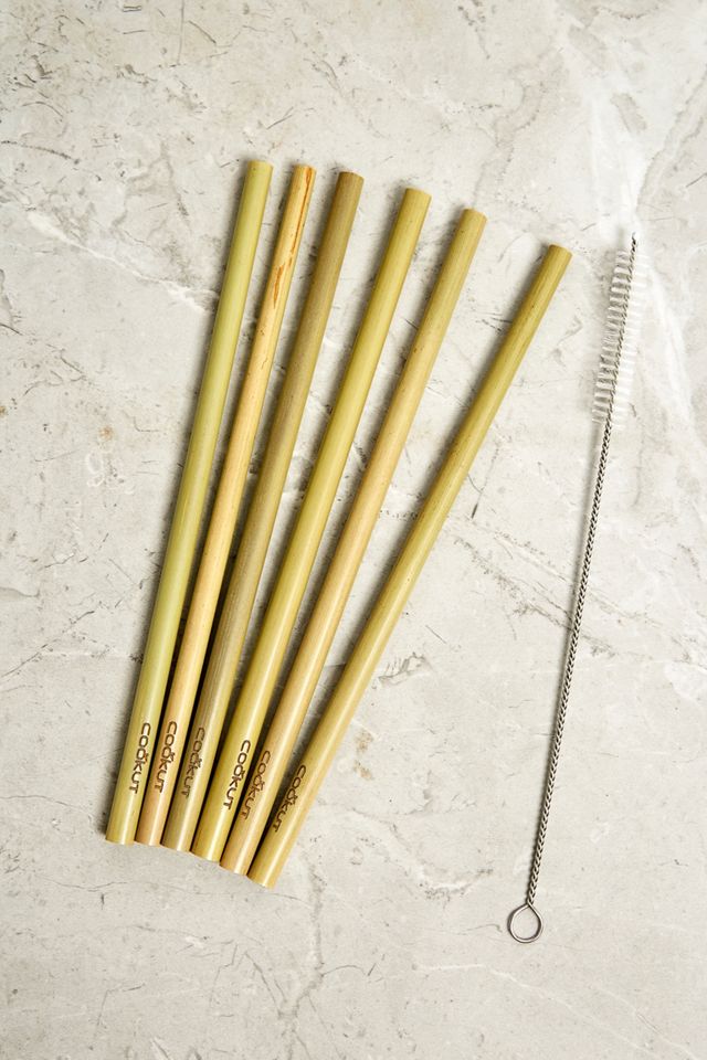 Cookut Bamboo Straws - Set Of 6 | Urban Outfitters UK