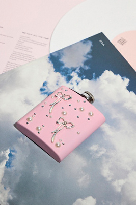 Pearl Bow Hip Flask | Urban Outfitters UK