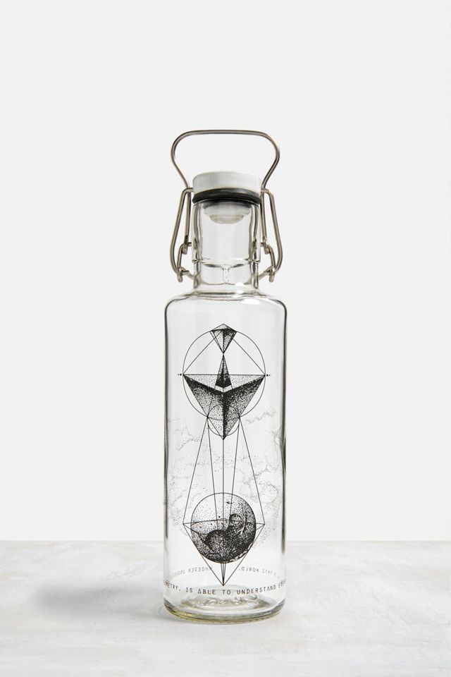 Soulbottles Geometry Glass Water Bottle | Urban Outfitters UK