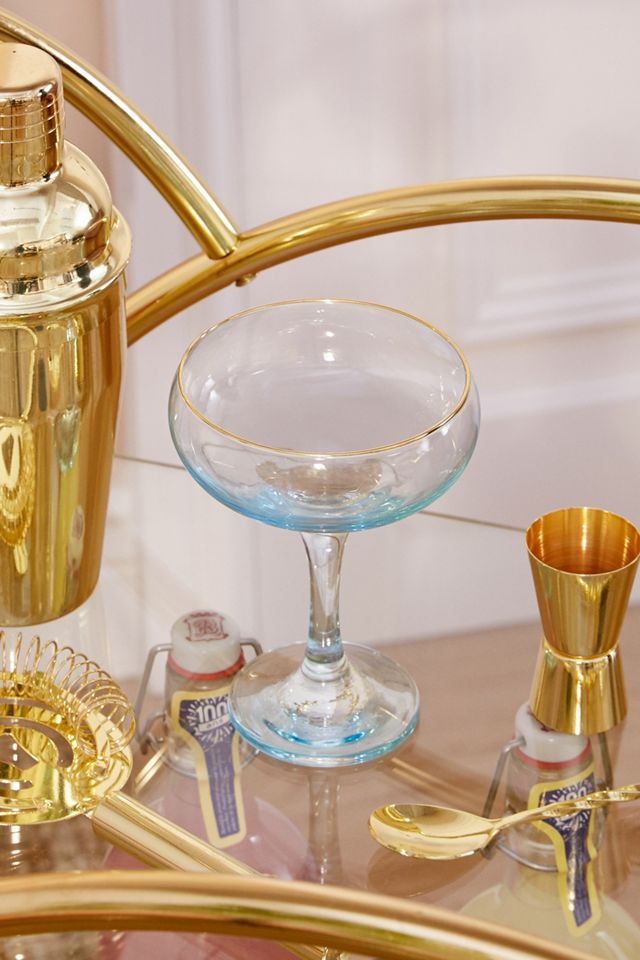 Blue Champagne Coupe Glass | Urban Outfitters UK