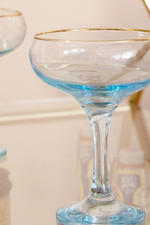 Blue Champagne Coupe Glass | Urban Outfitters UK