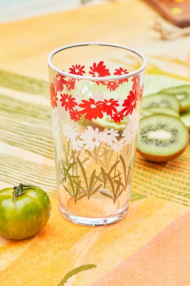 Red Daisy Pint Glass | Urban Outfitters UK