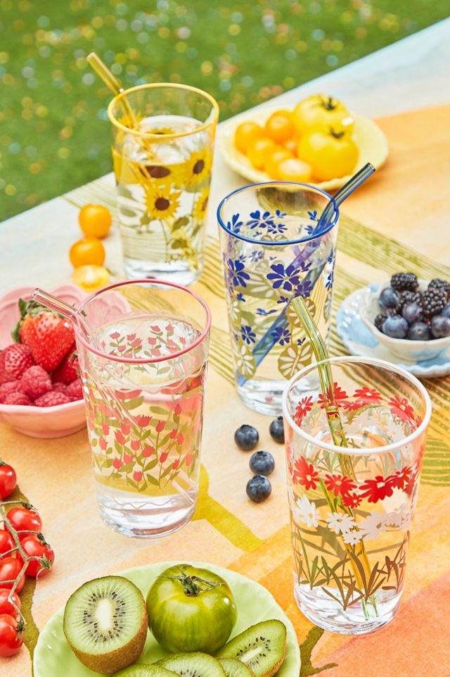 Red Daisy Pint Glass | Urban Outfitters UK