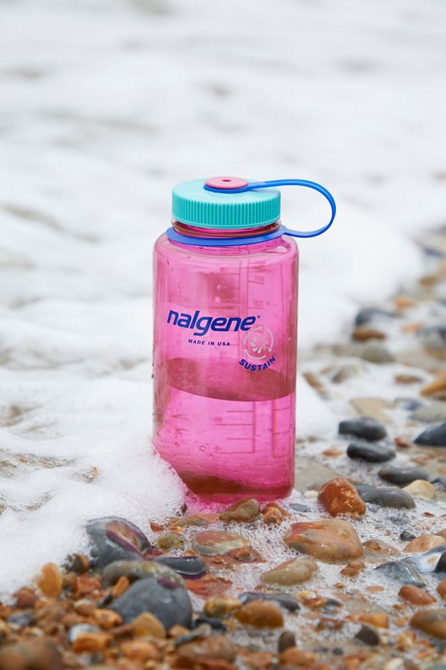 Nalgene Pink Wide Mouth Water Bottle 1L | Urban Outfitters UK