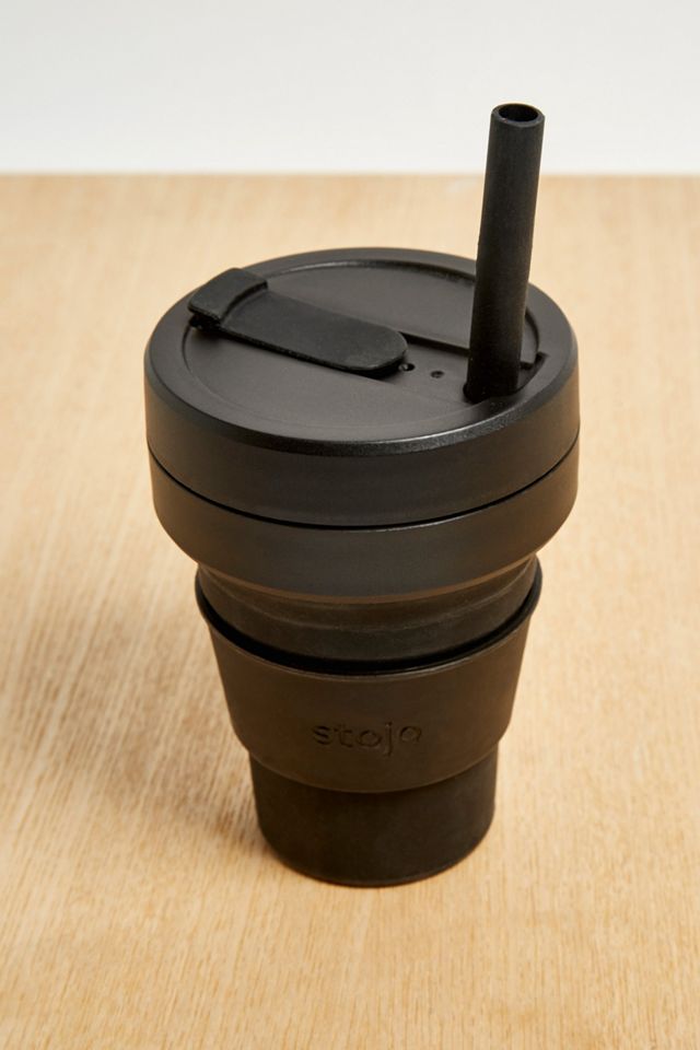 Stojo Large All Black Collapsible Travel Mug | Urban Outfitters UK
