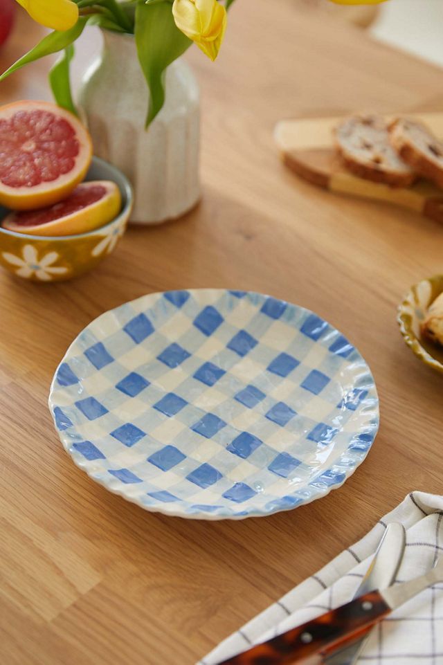 Frankie Blue Checkered Plate | Urban Outfitters UK