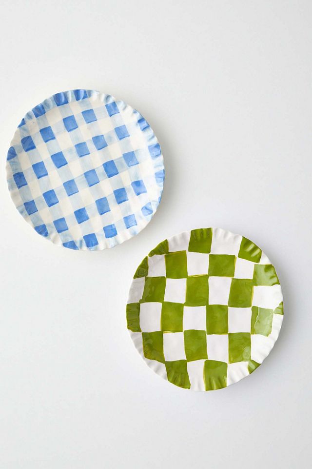 Frankie Blue Checkered Plate | Urban Outfitters UK