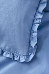 Washed Blue Ruffle Duvet Set With Reusable Fabric Bag | Urban Outfitters UK