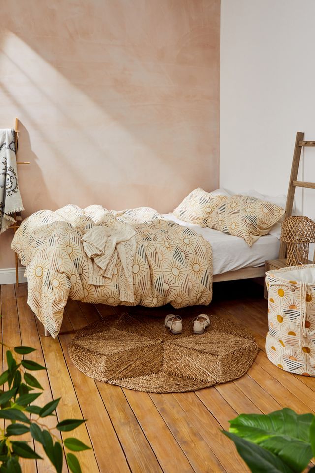Geo Sun Cosy Crinkle Duvet Set | Urban Outfitters FR