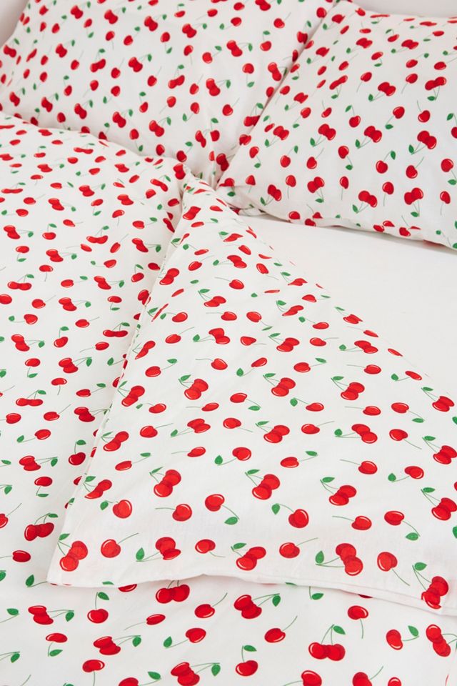 Cherry Print Duvet Cover Set | Urban Outfitters UK